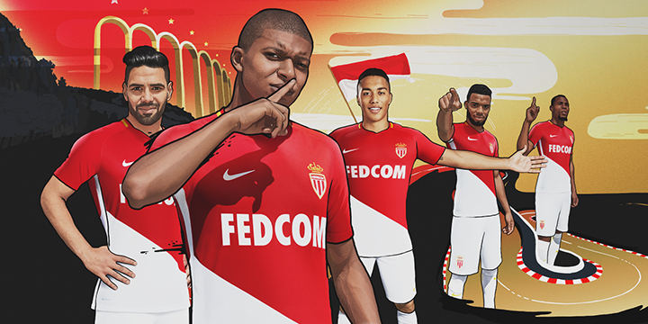 AS Monaco shirt - AS Monaco shop online at Unisport!